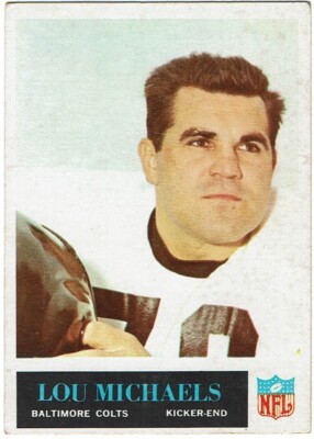 1965 Philadelphia Football LOU MICHAELS Baltimore Colts Card #7 | eBay