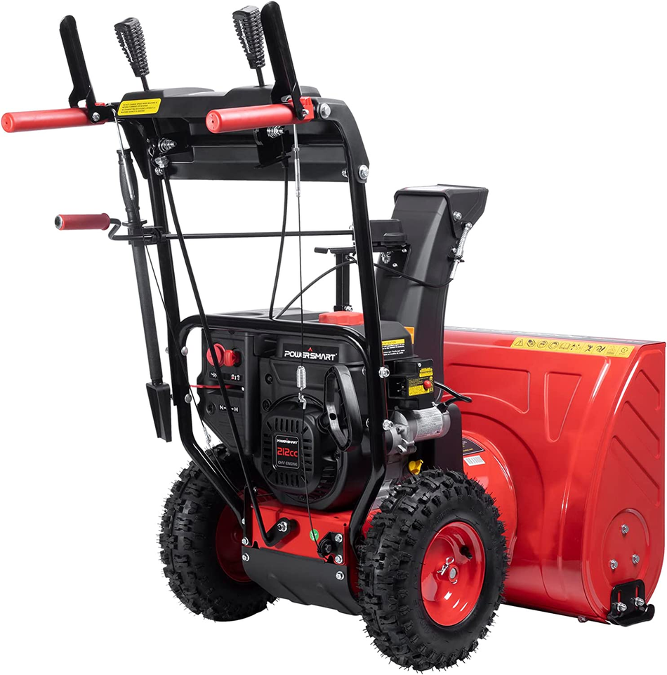 Powersmart Snow Blower 24 Inch 2-Stage 212Cc Engine Gas Powered with ...