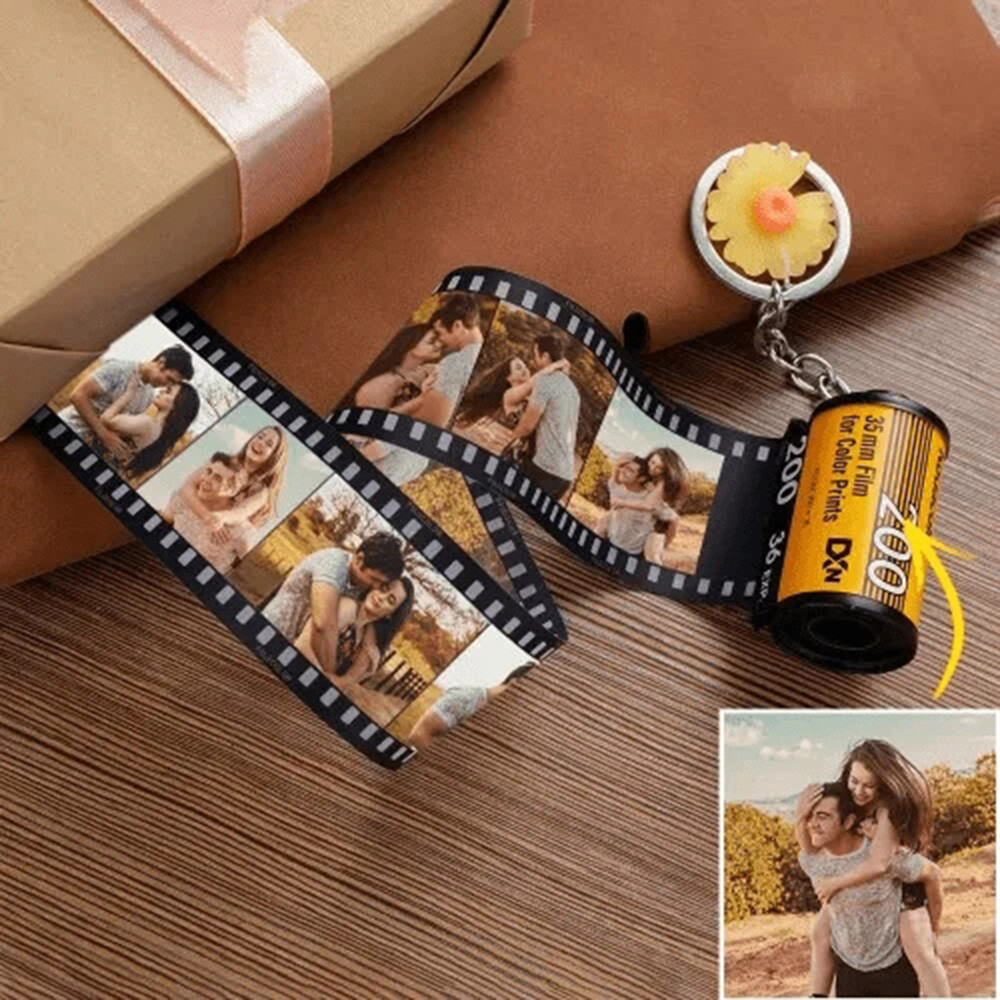 Colorful Custom Camera Roll Film Album Personalized Keychain with Photo ...