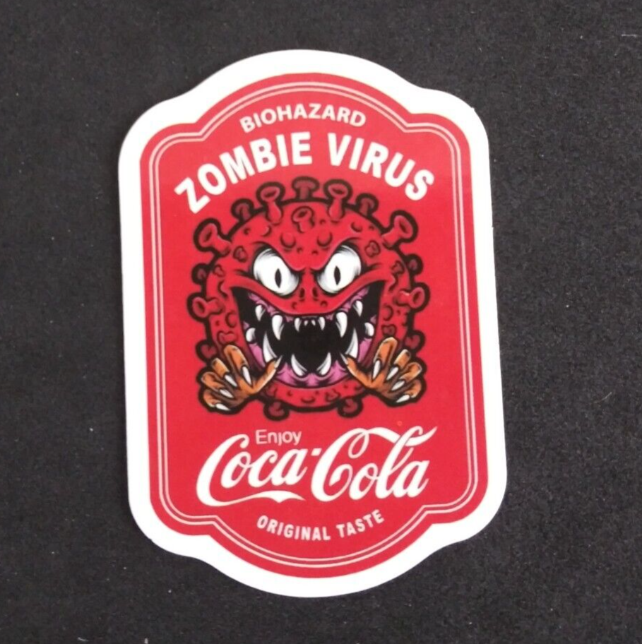 Biohazard Zombie Virus Enjoy Coca-Cola Sticker 2.38" x 1.58" (X) | eBay