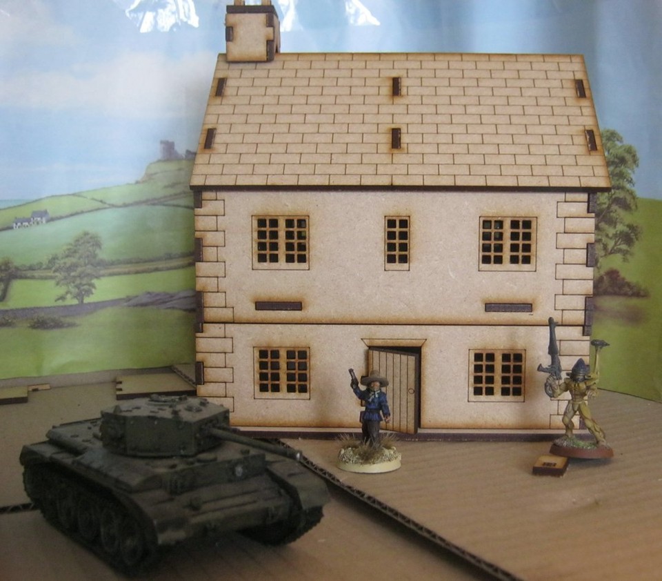 28mm House Laser Cut MDF Building Scenery Modular Infinity Bolt Action ...