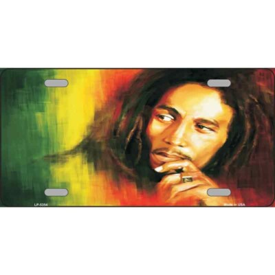 Bob Marley Novelty Metal License Plate - 6" x 12" Auto Tag & Wall Decor ...