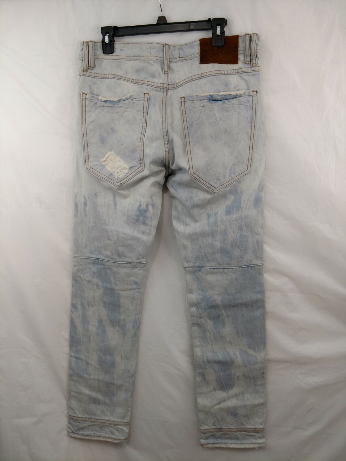 AKOO Authentic No Rivals Men's Light Blue/Wash Distressed/Destroyed ...