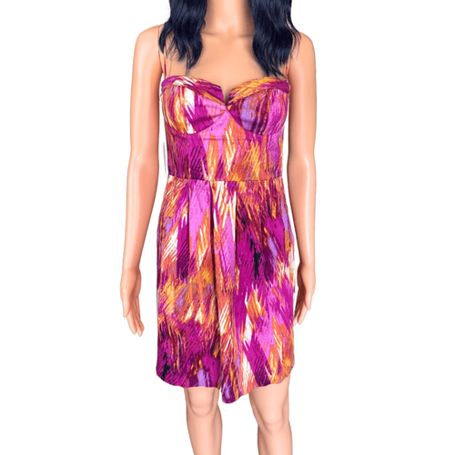 Bisou Bisou Michele Bohbot Pink Bodycon Cocktail Mini Dress Size 4 | eBay