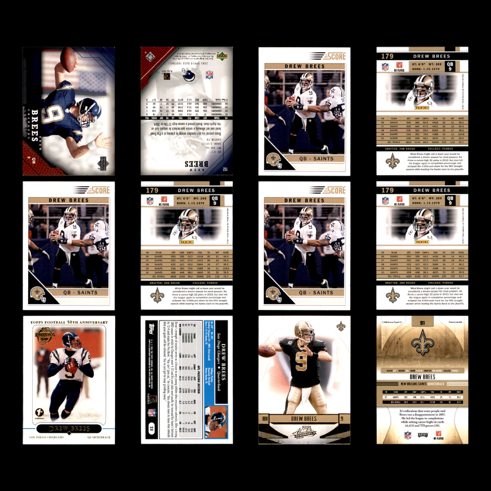 Drew Brees Lot 53 Football Cards 2008 Topps Chrome New Orleans Saints ...