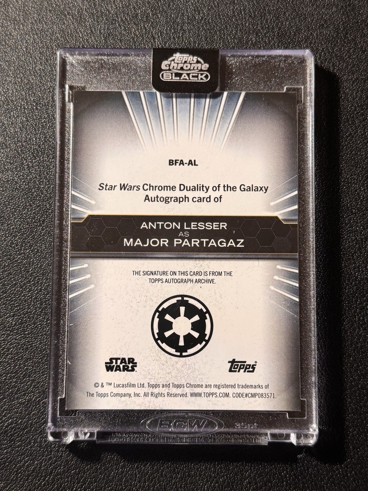 2024 Topps Chrome Black Star Wars Major Partagaz Duality of the Galaxy ...