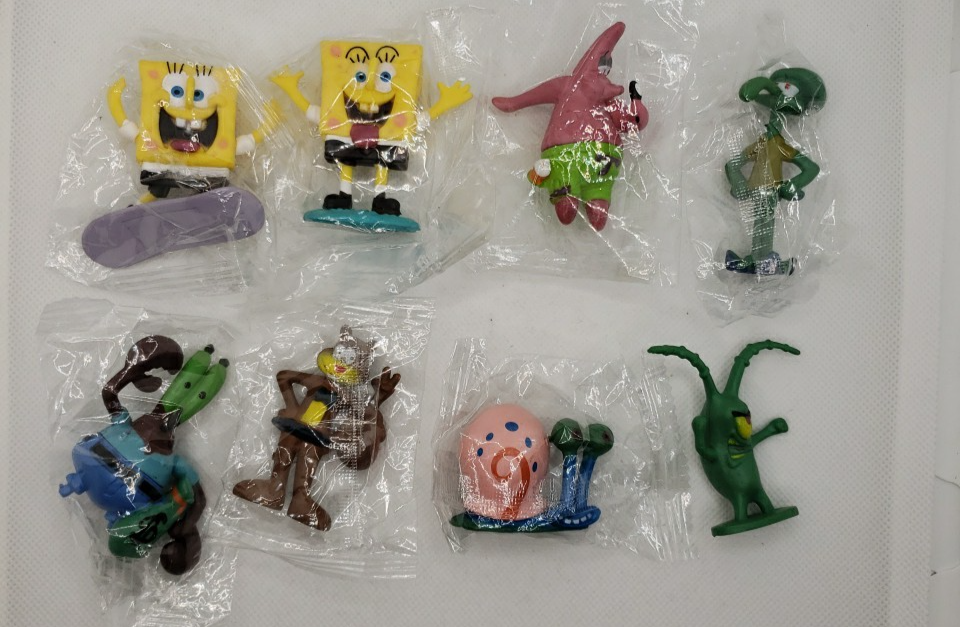 SpongeBob SquarePants Nickelodeon Collectible Lot of 8 PVC Figures NEW ...