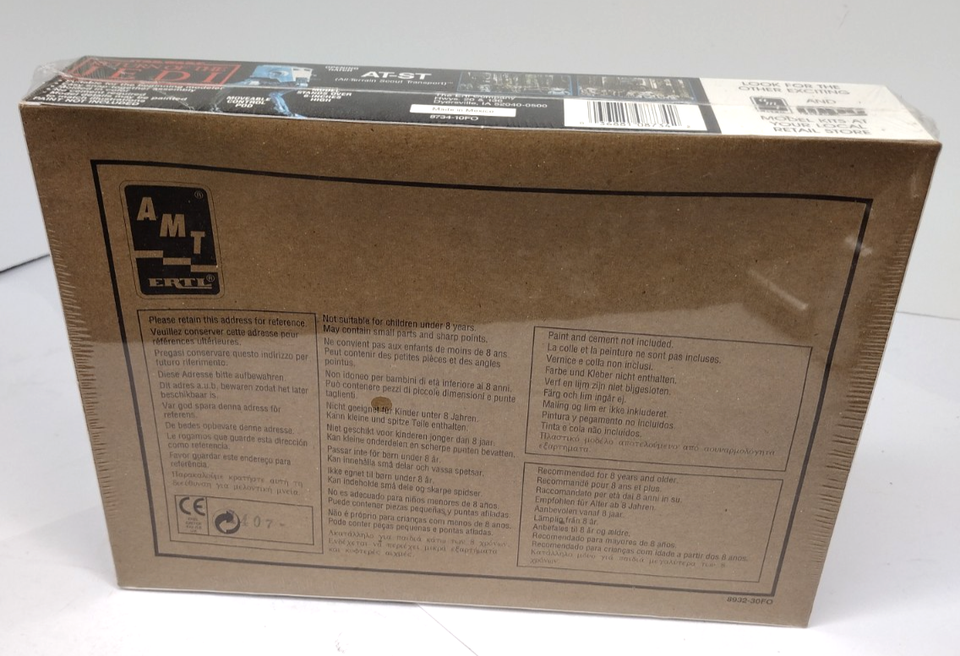 MPC Ertl Star Wars Return of the Jedi AT-ST Snap Model Kit 1992 #8734 ...