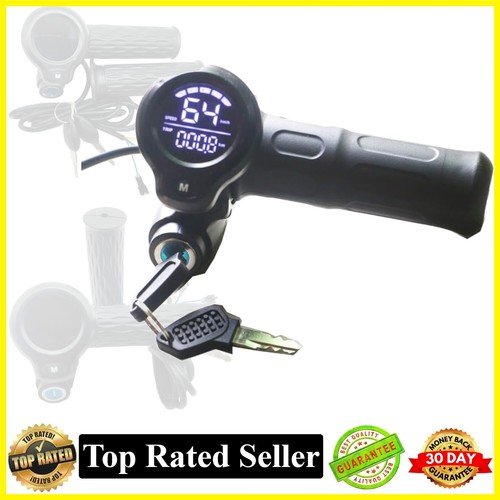 Bike Throttle Grip 36V 48V Electric Twist Throttle Grips with LCD ...