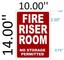 FIRE RISER ROOM SIGN ( REFLECTIVE !! ALUMINIUM 10x14 -Rust Free ...