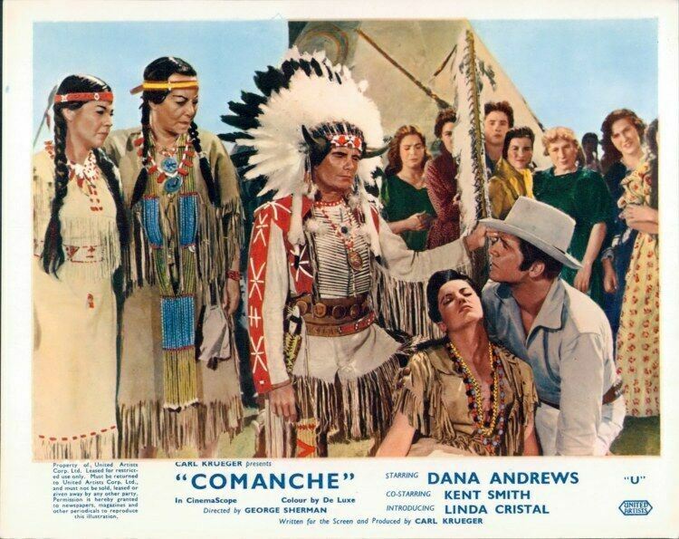DANA ANDREWS LINDA CRISTAL COMANCHE LOBBY CARD | eBay