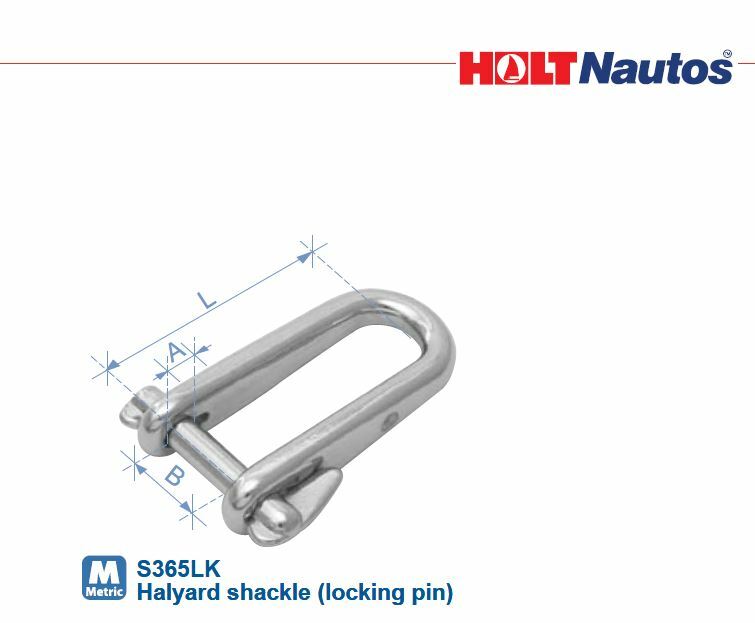 Holt Stainless Steel 6mm Halyard Shackle with lock pin | eBay UK