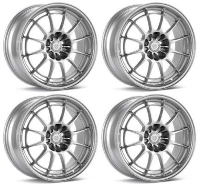 ENKEI Silver NT03+M in SILVER - SET OF 4 18x9.5 Rims 5x114 +27mm FOR ...