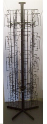 Store Display Fixtures 70 Pocket Floor Model Card Spinner Display Rack ...