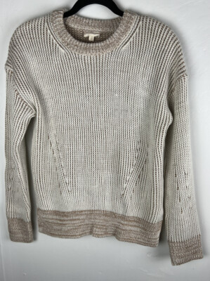 Hem and Thread Sweater Oversize Chunky Beige Ivory Women’s Size Small ...
