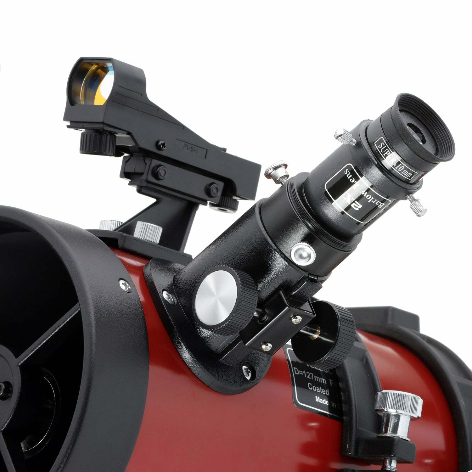 AmScope Reflector EQ Telescope 127mm Aperture 1000mm Focal Length+Red ...