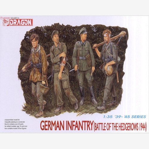 Dragon 6025 1/35 German Infantry Battle of the Hedgerows 1944 Model Kit ...