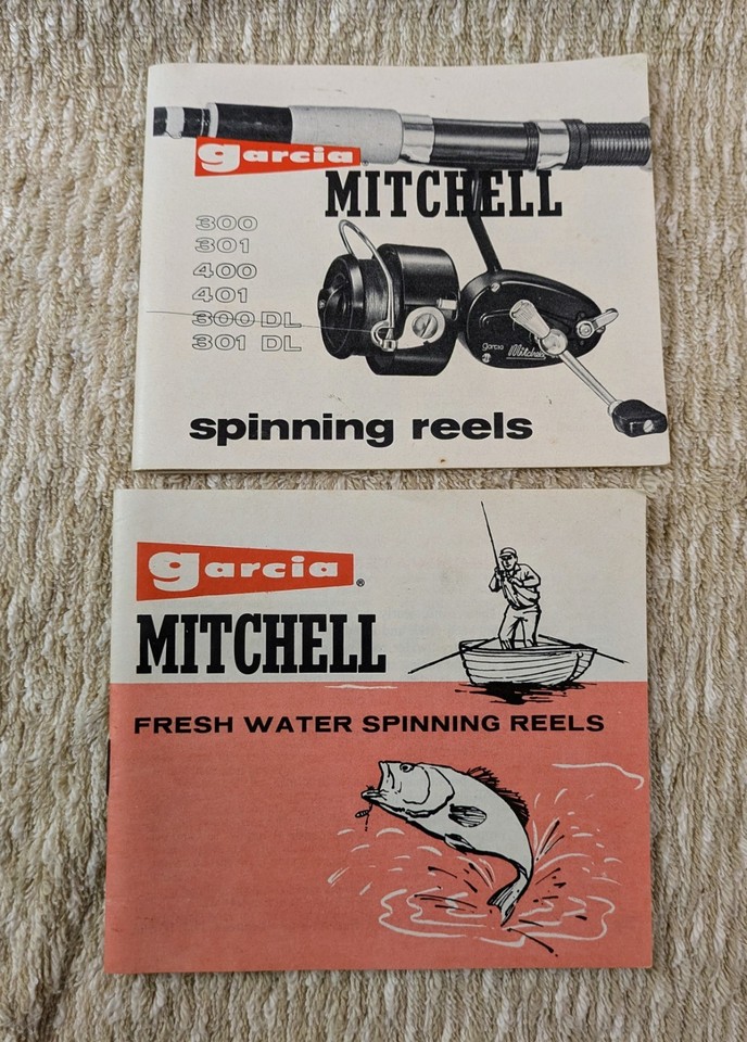 Vintage Mitchell 300 Spinning Reel w/Original Box, 4 Spools, & Owners ...