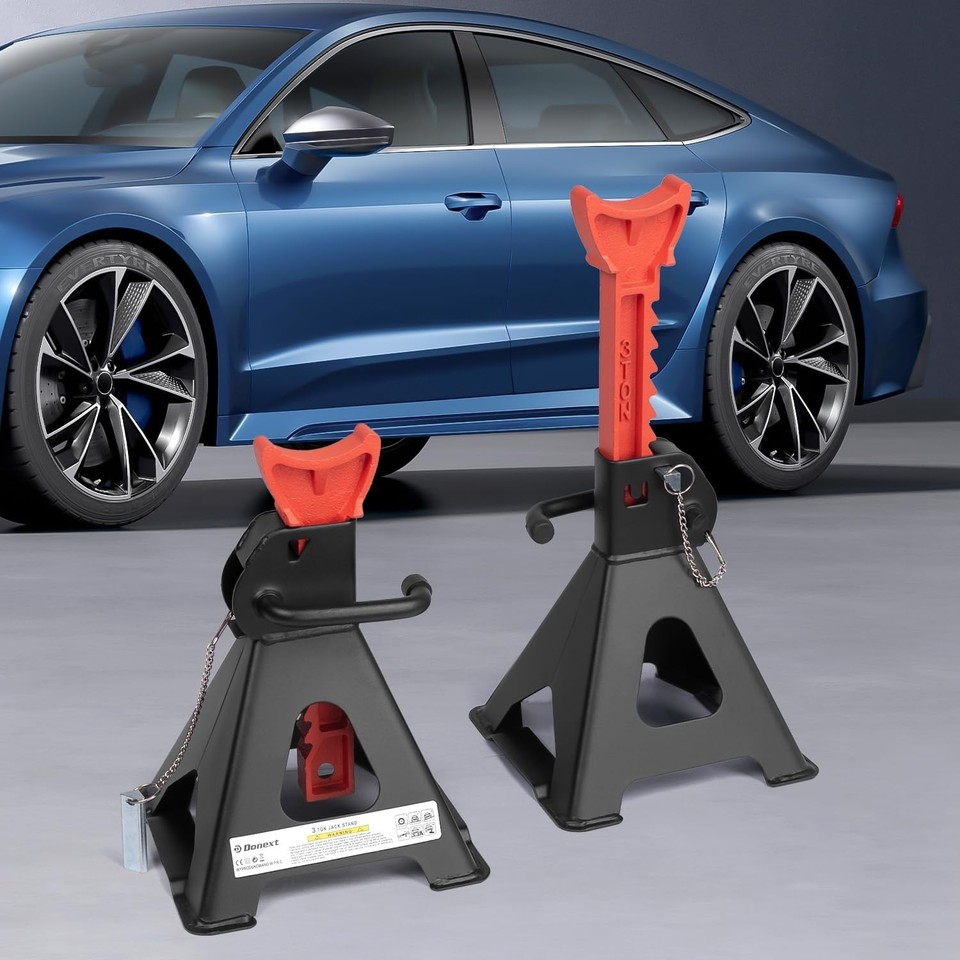 3 Ton Steel Jack Stands - Double Locking for Maximum Safety & Stability ...