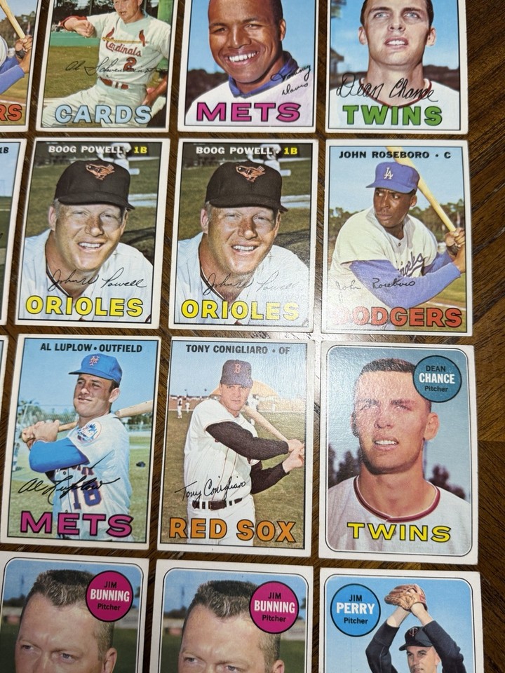 (19) 1967 & 1969 TOPPS BASEBALL STAR CARDS BOOG POWELL, KEN BOYER READ ...