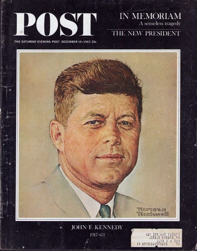 DEC 14 1963 John F Kennedy JFK NORMAN ROCKWELL SE POST ORIG COVER ONLY ...