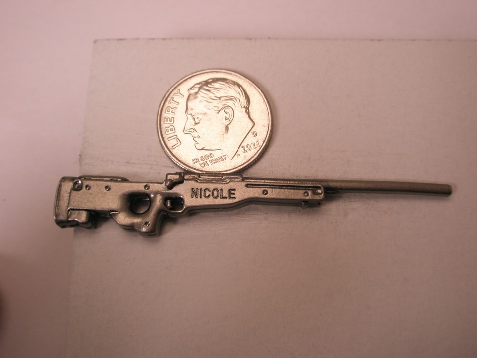 NICOLE Sniper Rifle MODERN Tie Bar Clip match competition 50 calibre ...