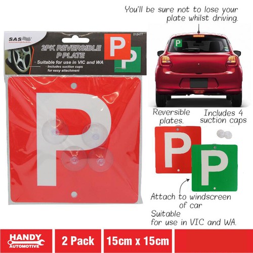 P Plate Reversible Red & Green for Victoria & Western Australia VIC WA ...