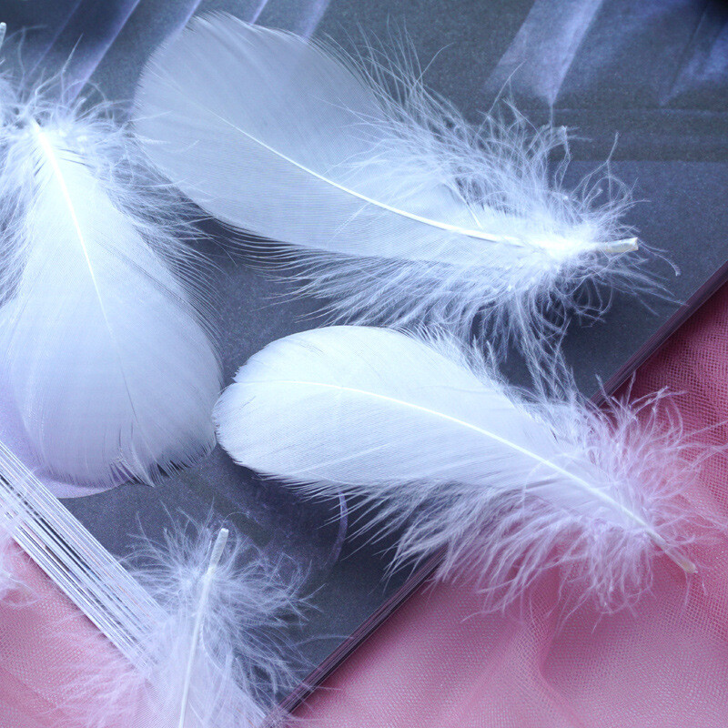 100PCS DIY Multicolour Feather Filled With Decorative Materials Crafts ...