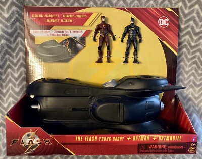 DC The Flash Batmobile with Young Barry and Batman NEW | eBay