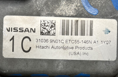 2012 NISSAN MAXIMA Transmission Control Module 1C 31036 9N01C ETC55 ...
