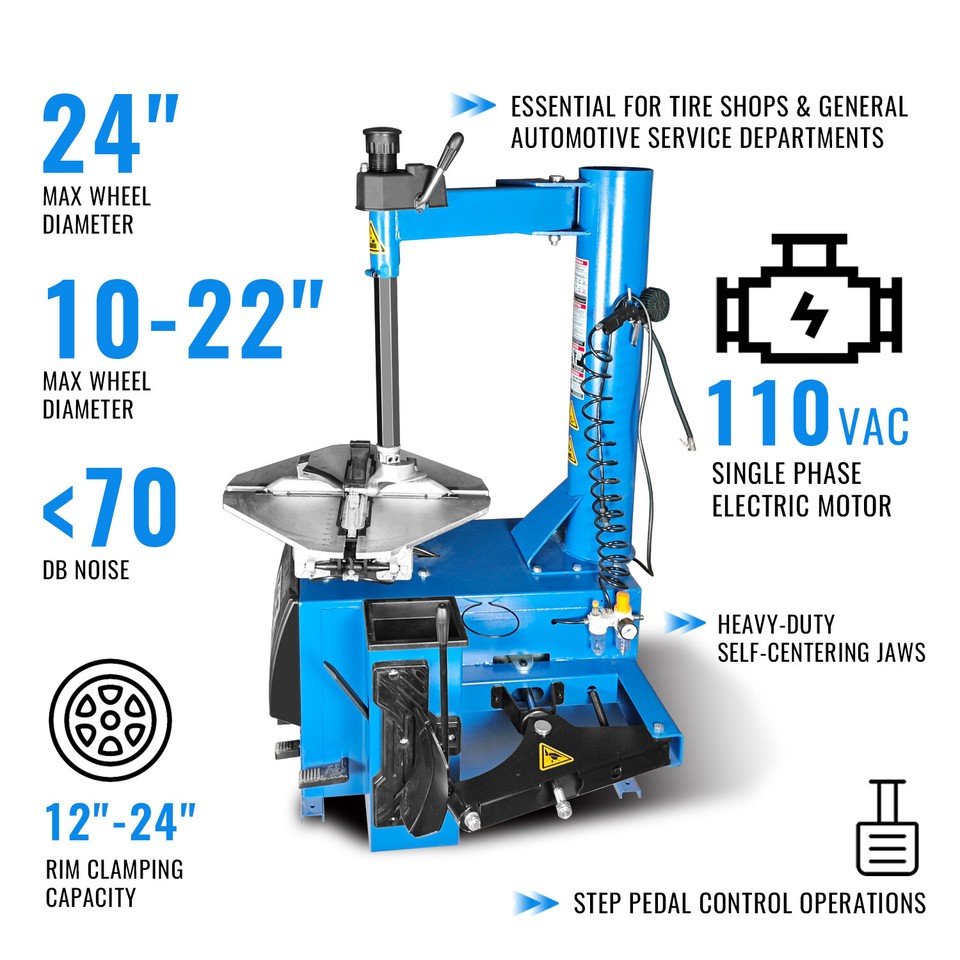 TCE 2.0 HP Tire Changer Tire Repair Machine BTJ5, Blue | eBay