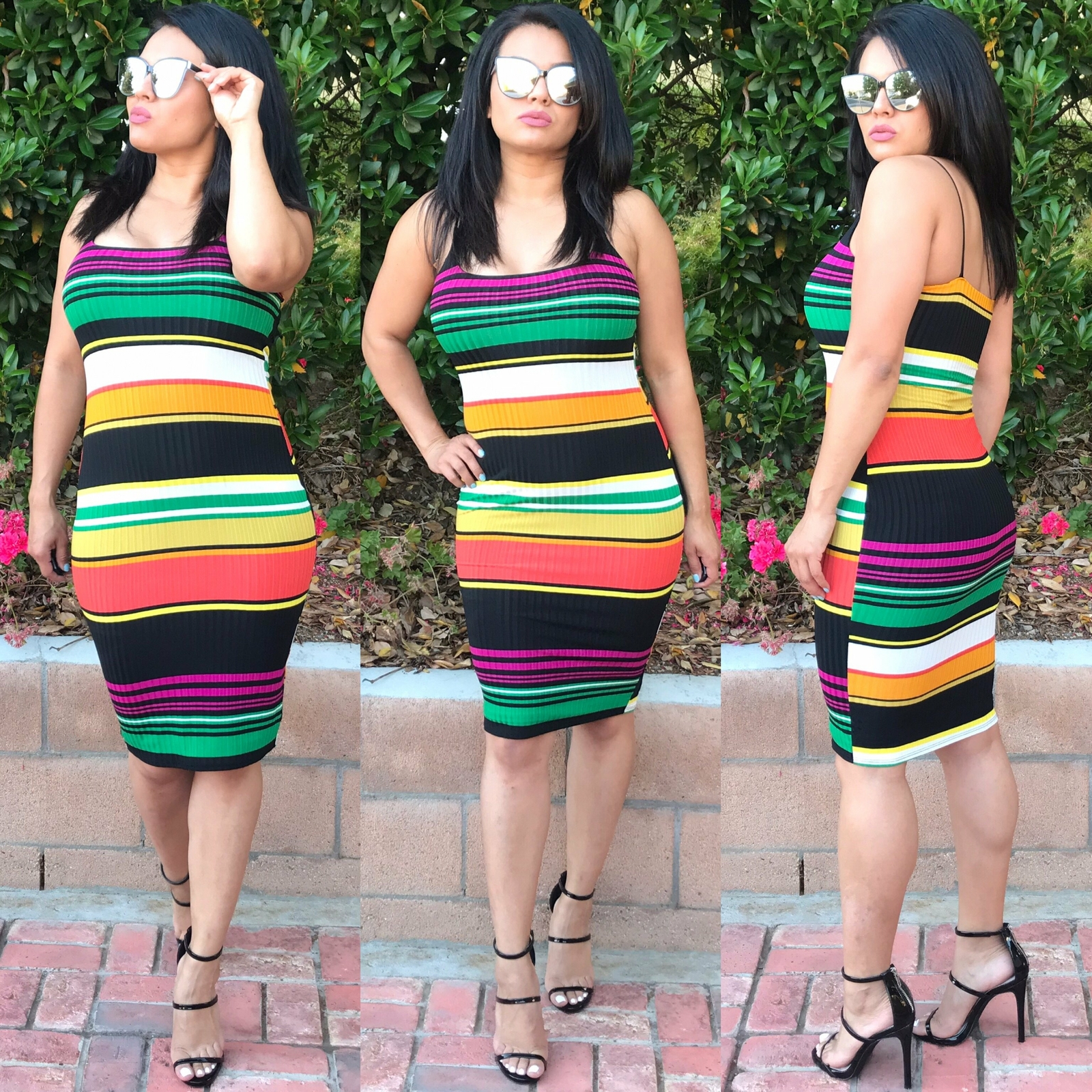 Multi Color Stripe Dress | eBay