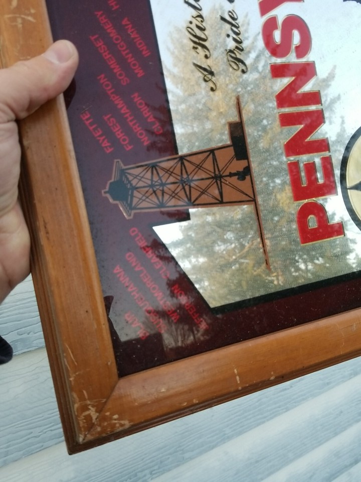 Vintage Genesee Beer & Ale Wood Framed Mirror Beer Sign Pennsylvania ...