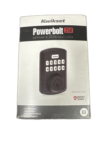 Kwikset Powerbolt 250 10-Button Keypad Matte Black Electronic Deadbolt ...