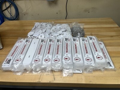 Lot of 100 Warning Signs for Gatekeeper Shopping Cart Locking Wheels | eBay