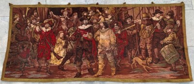Vintage French Tapestry Goblins Décor Pictorial Medieval Wall Hanging ...