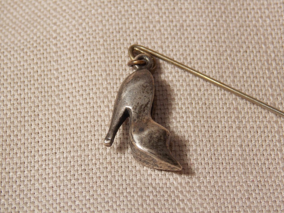 Rare Victorian Sterling Silver Woman's Lady's Shoe Woman's Stickpin Pin ...