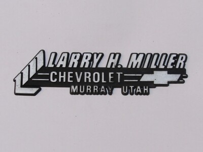 Vintage Larry H. Miller Chevrolet Murray Utah Plastic Dealer Badge ...