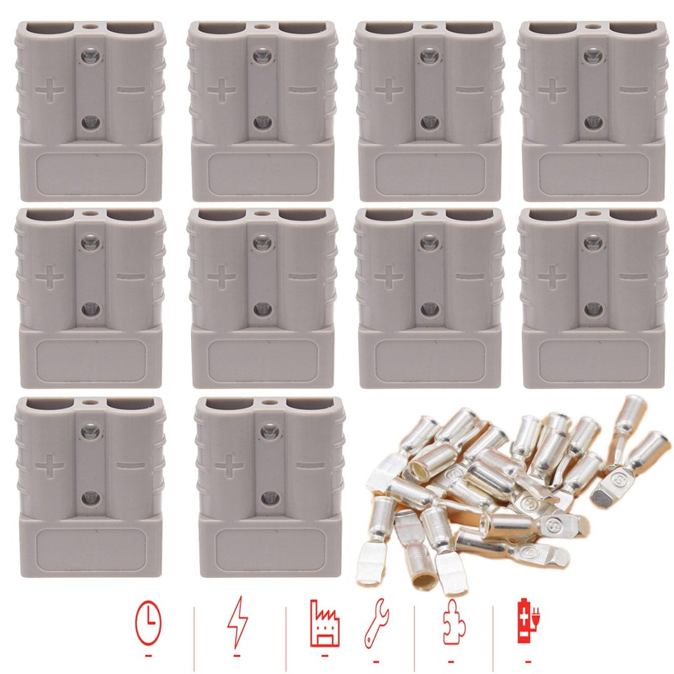 10Pack For Anderson Style Plug Connectors DC Power 50 AMP 600V 6AWG | eBay