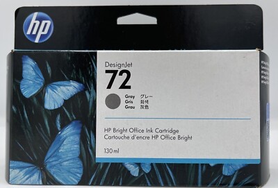 Genuine OEM original HP 72 C9374A Gray DesignJet Printer Ink Cartridge ...