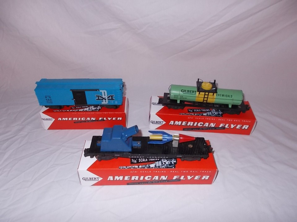 AMERICAN FLYER FREIGHT CAR BOXES ONLY 3-SIZES REPRODUCTION NO CARS ...