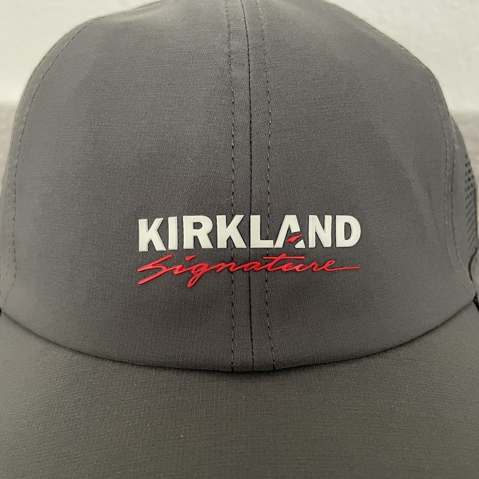 Kirkland Signature Logo Print Cap Unisex Adults Gray Adjustable Costco ...