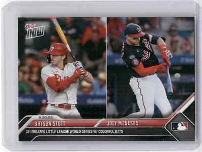 BRYSON STOTT / JOEY MENESES, Pencil Bat / Crayon Bat 2023 Topps Now 740 ...