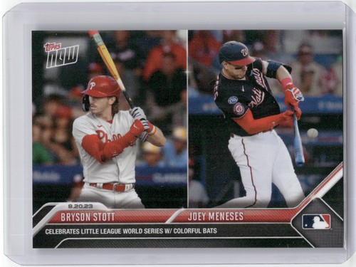 BRYSON STOTT / JOEY MENESES, Pencil Bat / Crayon Bat 2023 Topps Now 740 ...