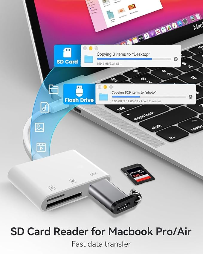 USB C SD Card Reader Micro SD to Type C OTG Adapter For SDHC SDXC TF ...