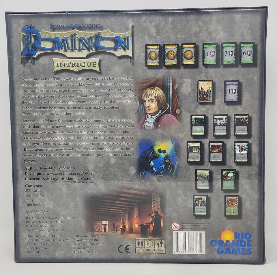 Dominion Intrigue 1st Ed Deck Building Card Game Rio Grande Games ...