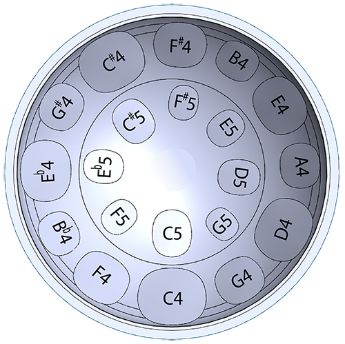Panyard C-20 Lead Steel Pan - Multiple Options - Stand, Mallets, Case ...