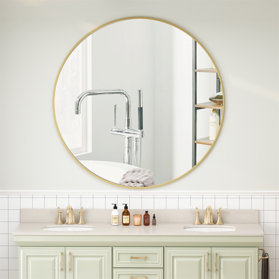 48" 42" 30" Round Mirror Wall Mirror Bathroom Circular Mirror with ...