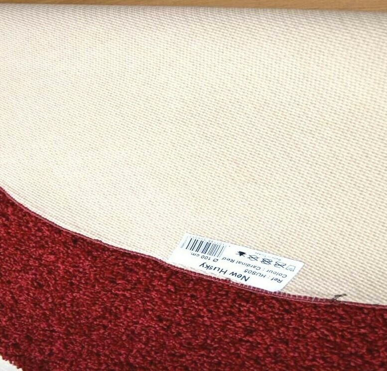 Hearth Rug Red Fireplace Shaggy Semi Circle Mat Half Moon Washable Anti ...