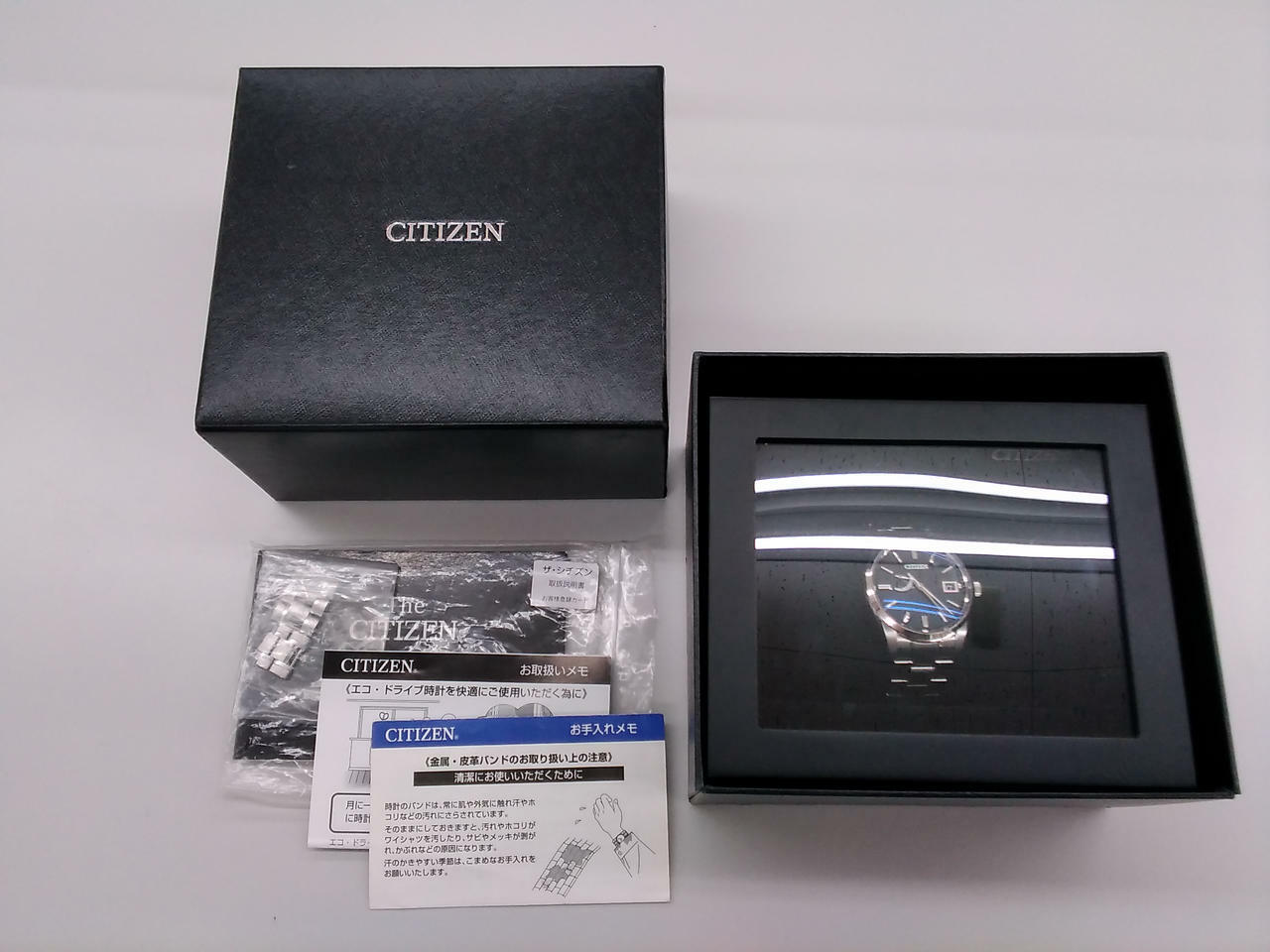 Citizen A010-T018530 Date Box Eco-Drive Solar Mens Watch Authentic ...